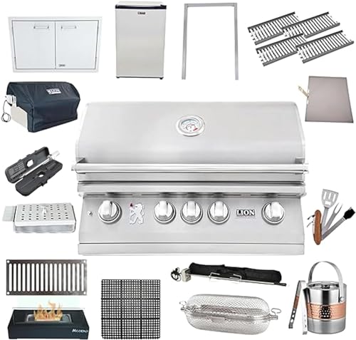Lion Premium Grills | BBQ Gas Grill Bundle | 32 Inch Grill Package 2 ...