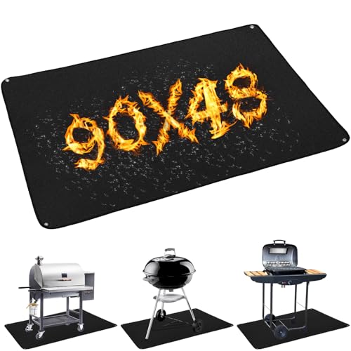 Tinideya Extra Large Under Grill Mats Outdoor Grill Smoker Deck Patio ...